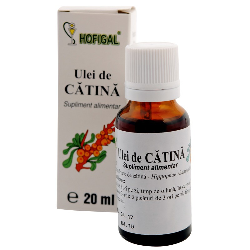Ulei de cătină fl. 20 ml este un tonic natural polivitaminic